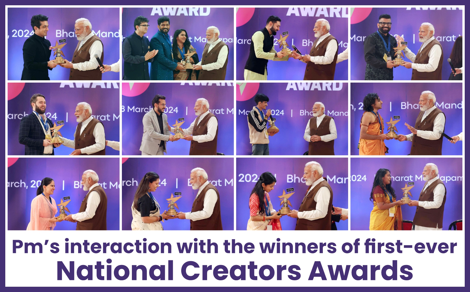 PM’s interaction with the winners of first-ever National Creators ...