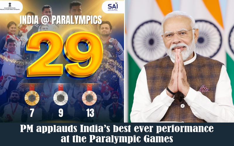 PM applauds India’s best ever performance at the Paralympic Games ...