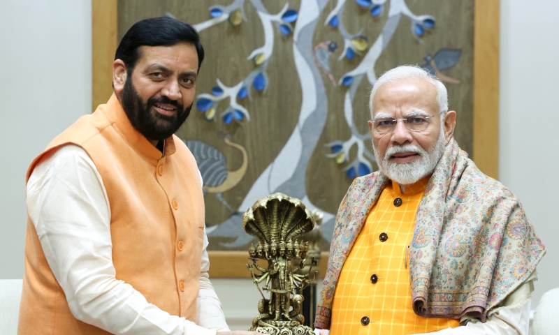 Haryana Chief Minister Shri Nayab Singh Saini meets PM | Prime Minister ...