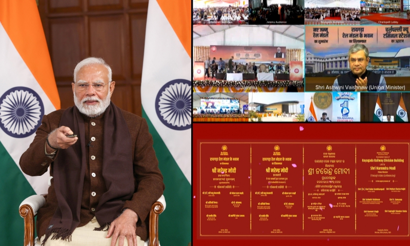PM inaugurates and lays foundation stone of various railway projects ...